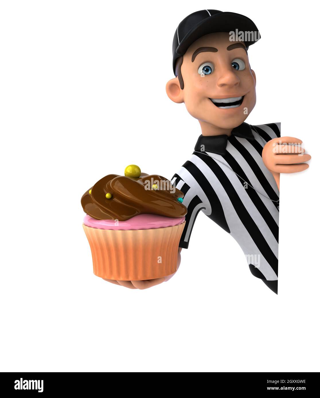 Fun 3D Illustration of an american Referee Stock Photo - Alamy