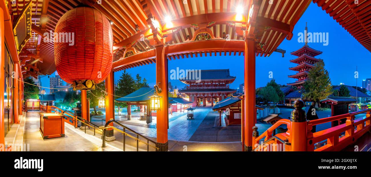 Panorama shot sensoji temple hi-res stock photography and images - Alamy