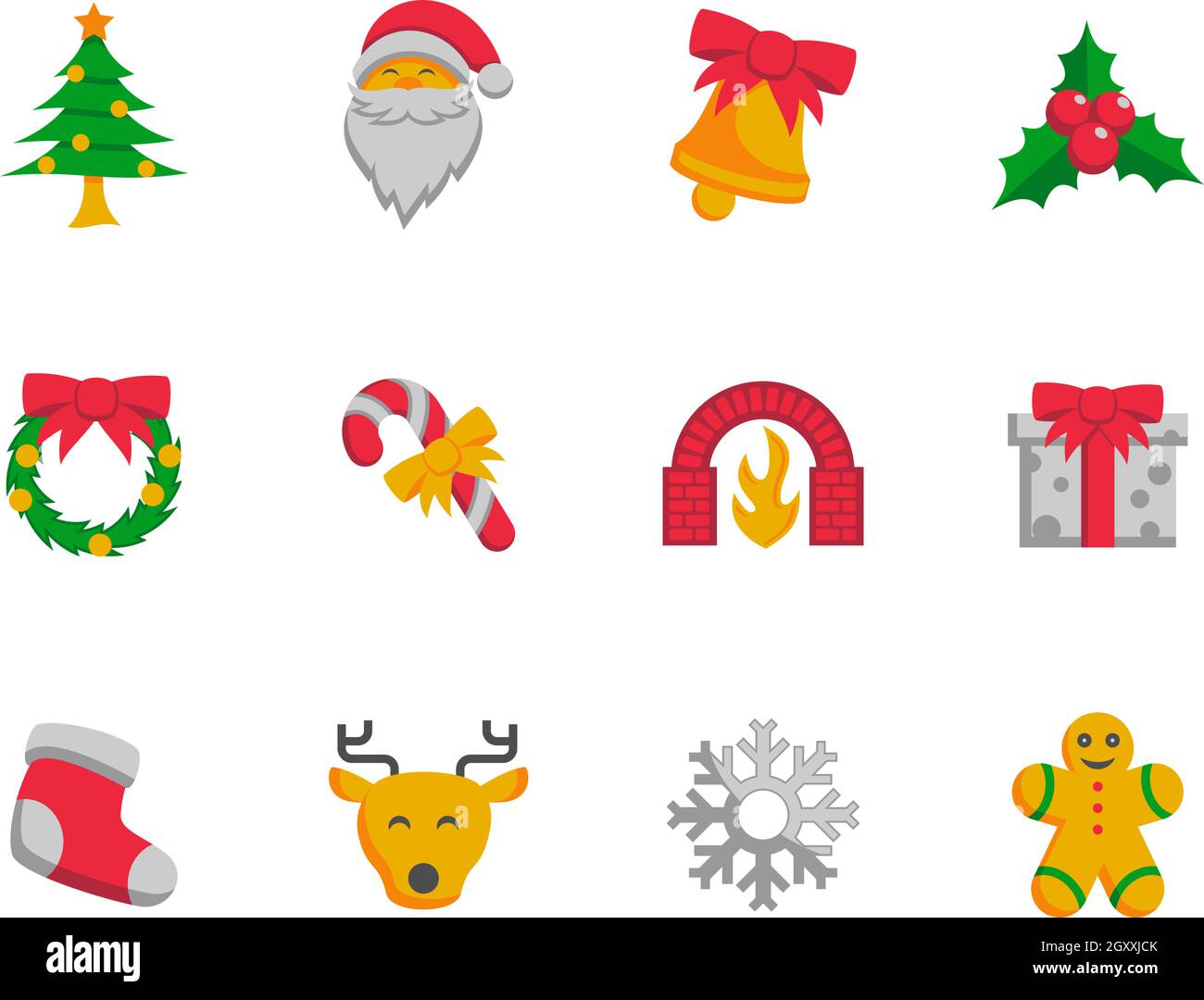 Cartoon style christmas icon Cut Out Stock Images & Pictures - Alamy