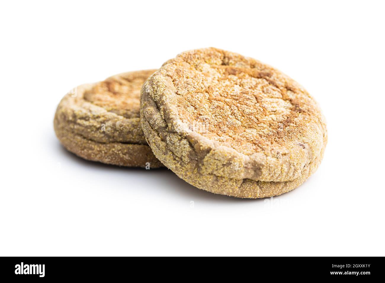 Toast bread buns isolated on white background Stock Photo - Alamy