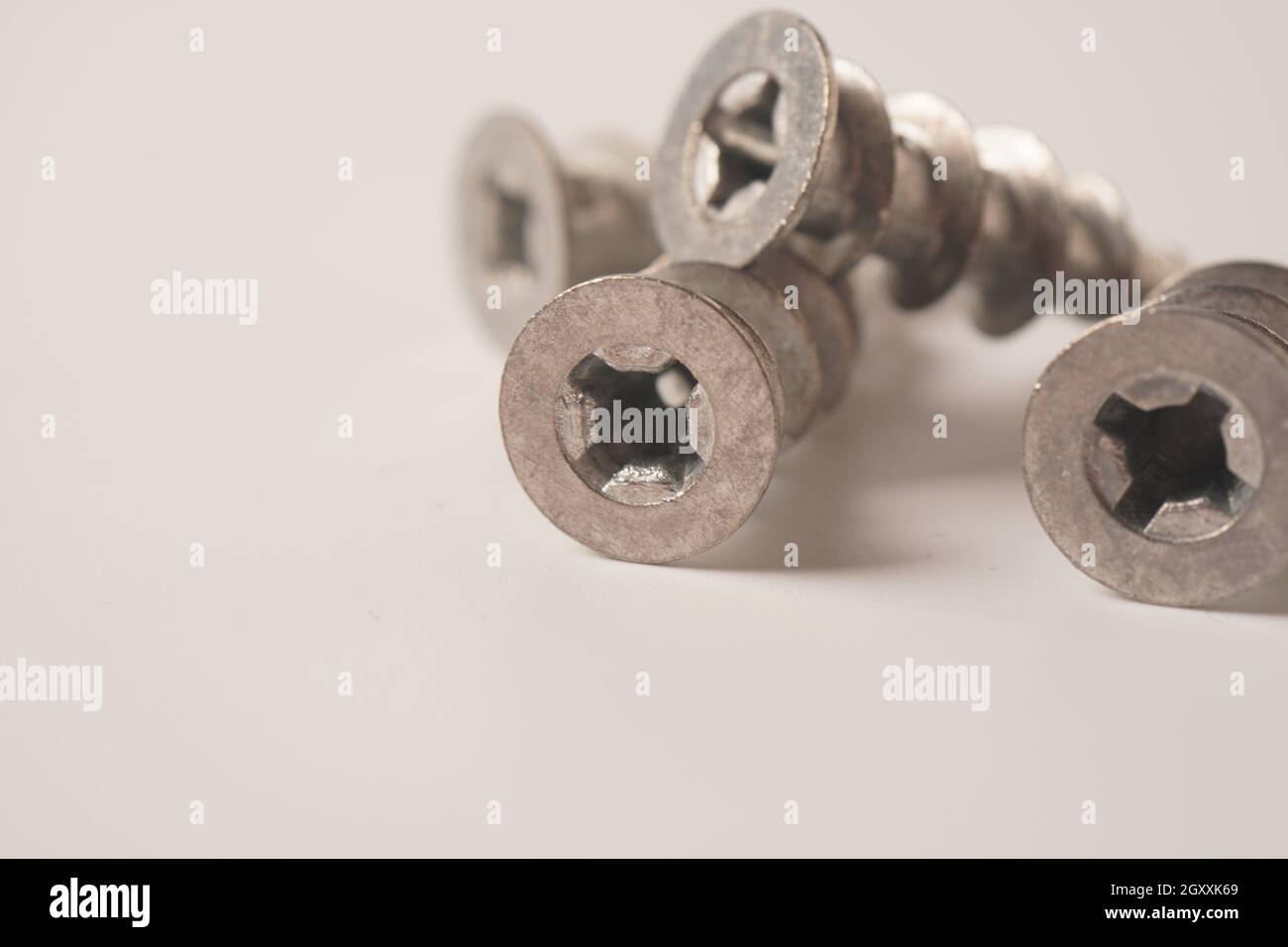 Galvanized Self-tapping screws for a PZ3 bit Stock Photo - Alamy