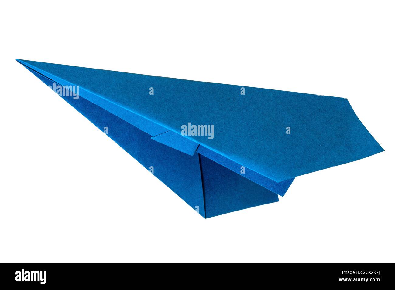 Blue paper aircraft. Paper plane isolated on a white background Stock ...