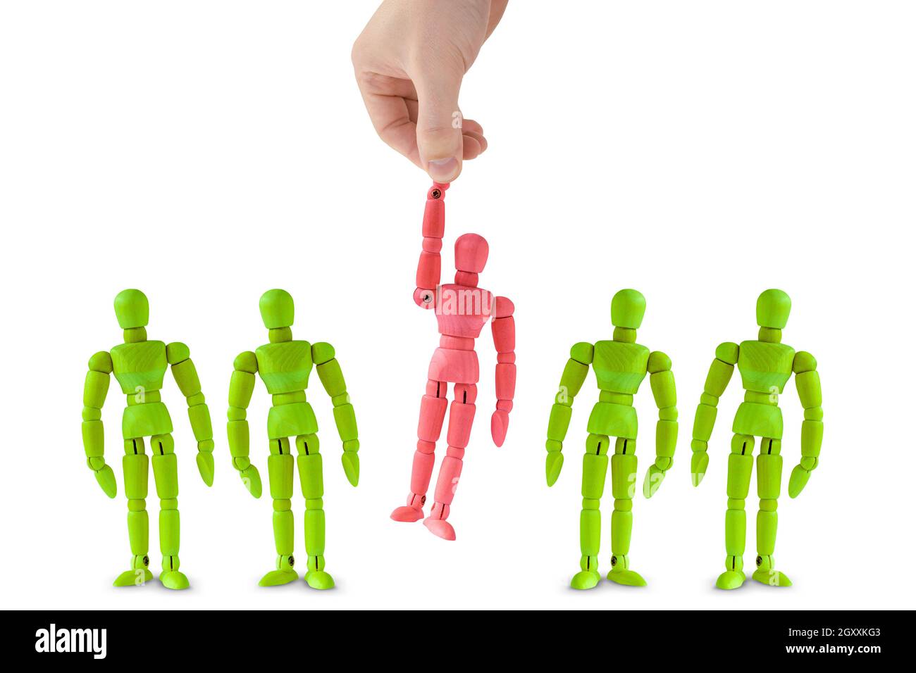 Choosing the best candidate for the job concept. Hand picking up a ...