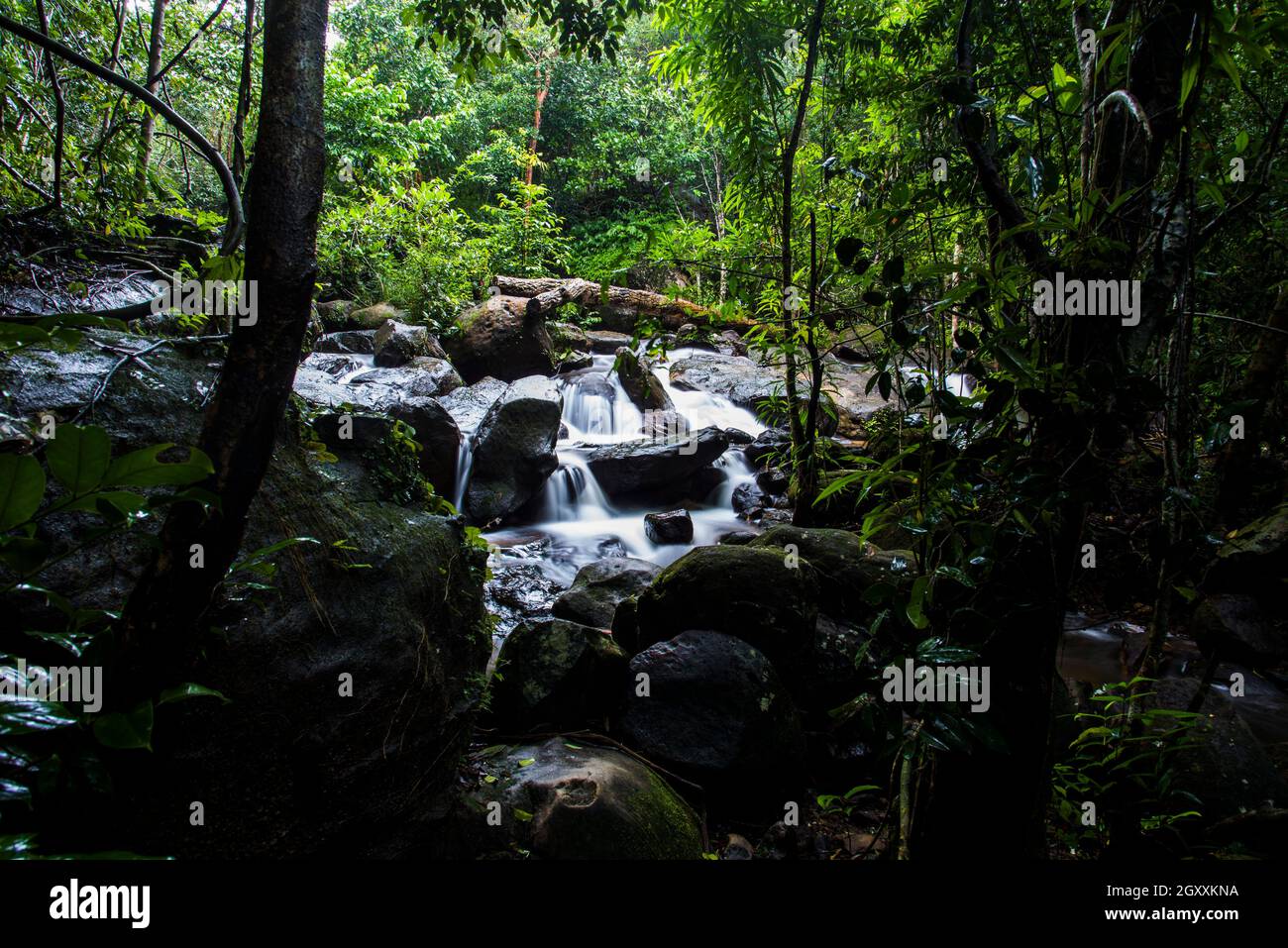 Tranh waterfall in Phu Quoc Island Stock Photo - Alamy