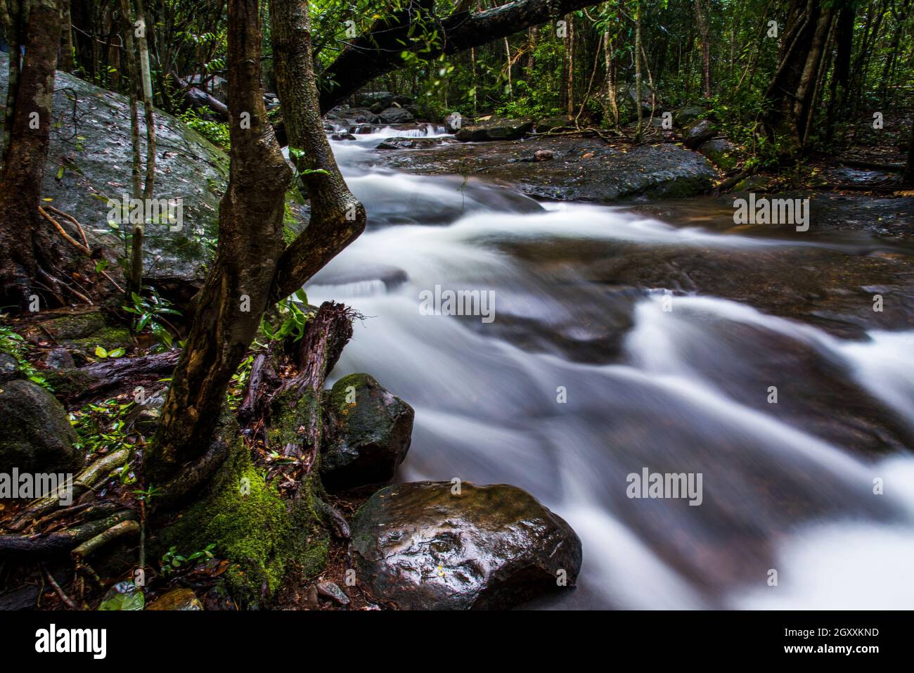 Tranh waterfall in Phu Quoc Island Stock Photo - Alamy