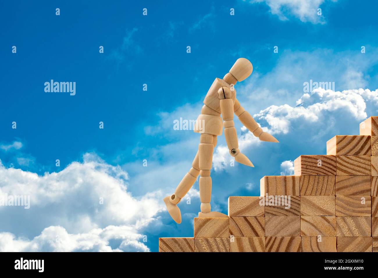 Figure going up stairs hi-res stock photography and images - Alamy