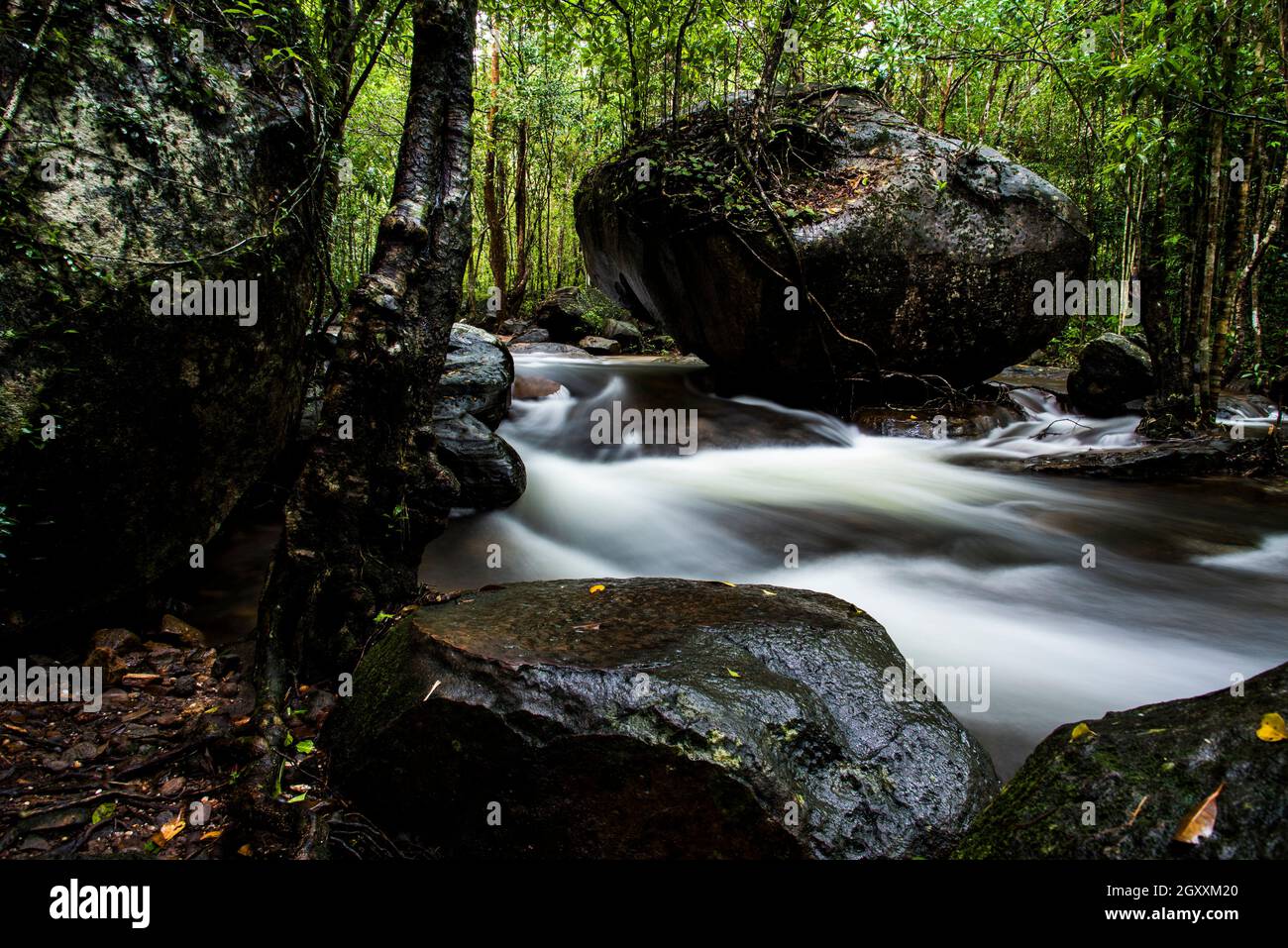 Tranh waterfall in Phu Quoc Island Stock Photo - Alamy