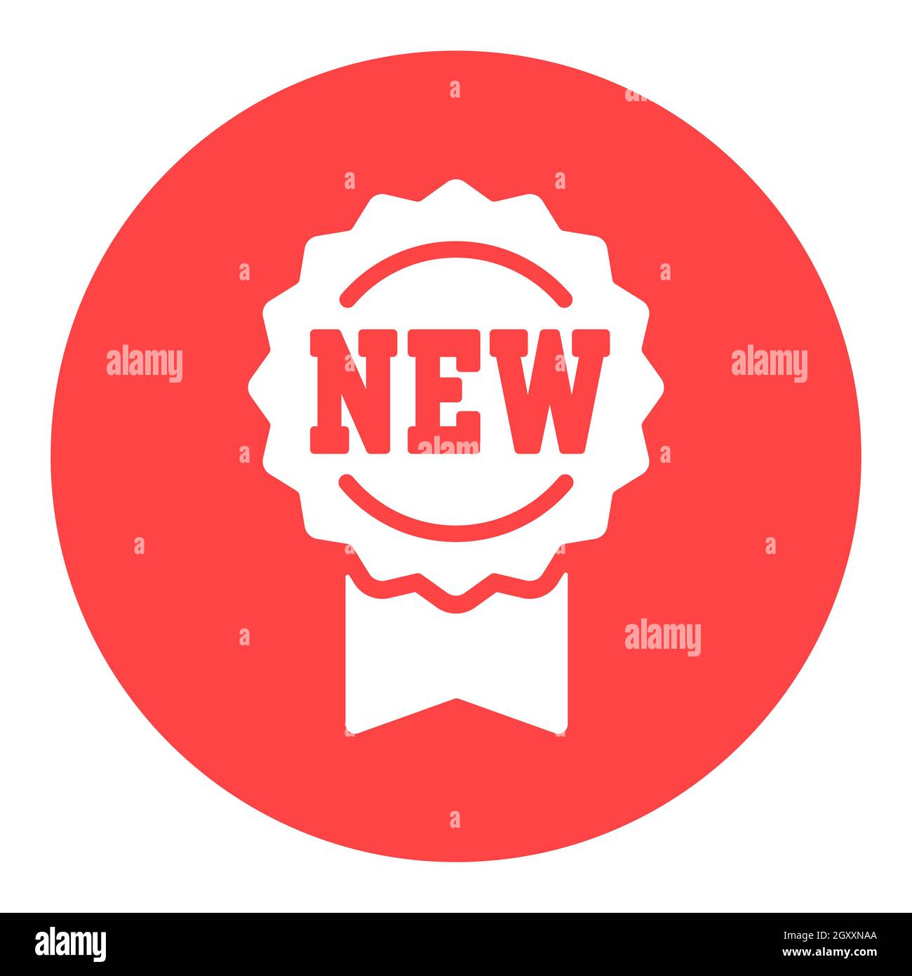 New tag and ribbons vector white glyph icon. E-commerce sign. Graph ...