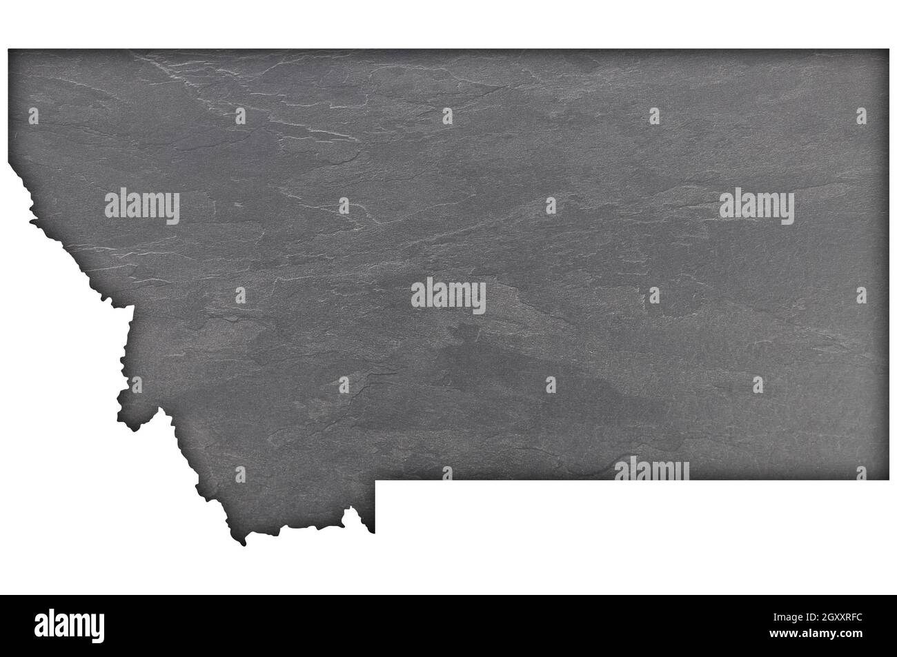 Map of Montana on dark slate Stock Photo - Alamy