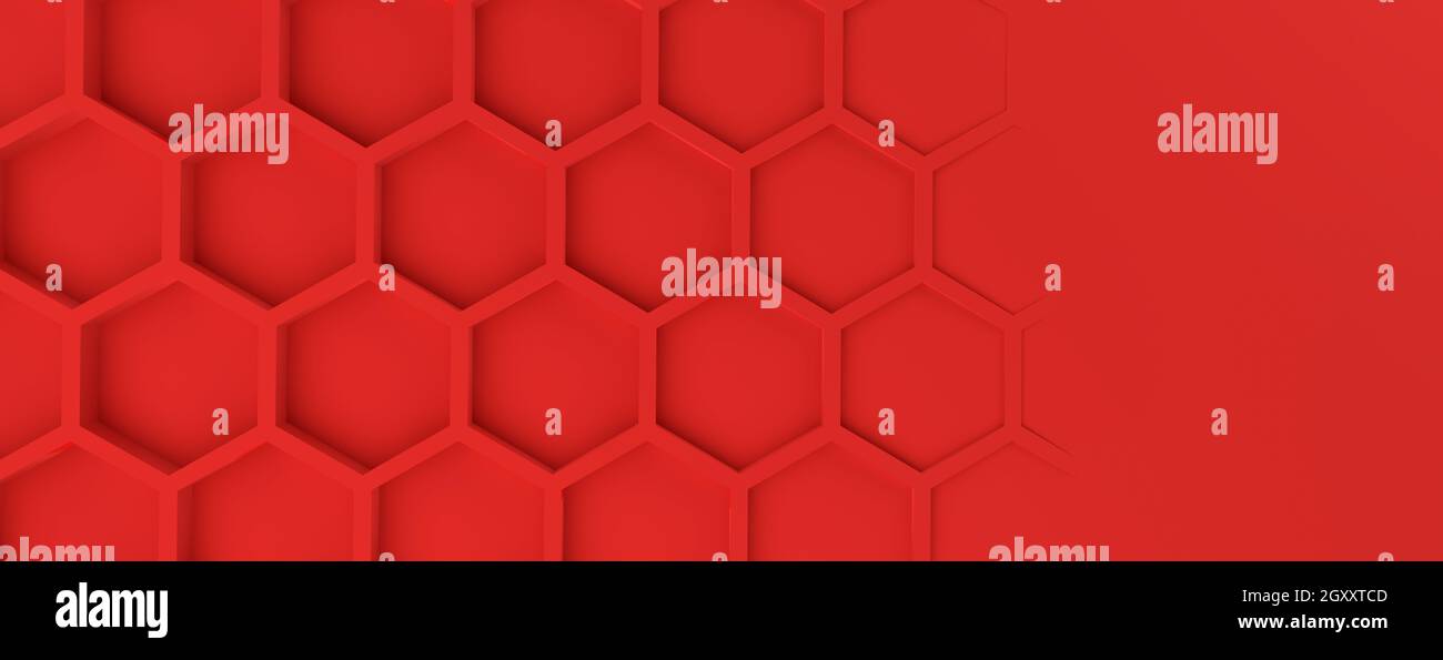 Abstract modern red honeycomb background, 3d rendering Stock Photo - Alamy