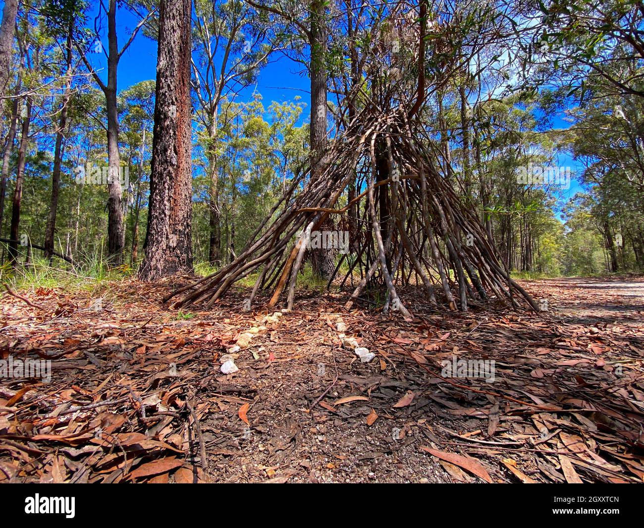 House Made of Sticks Stock Photo - Alamy