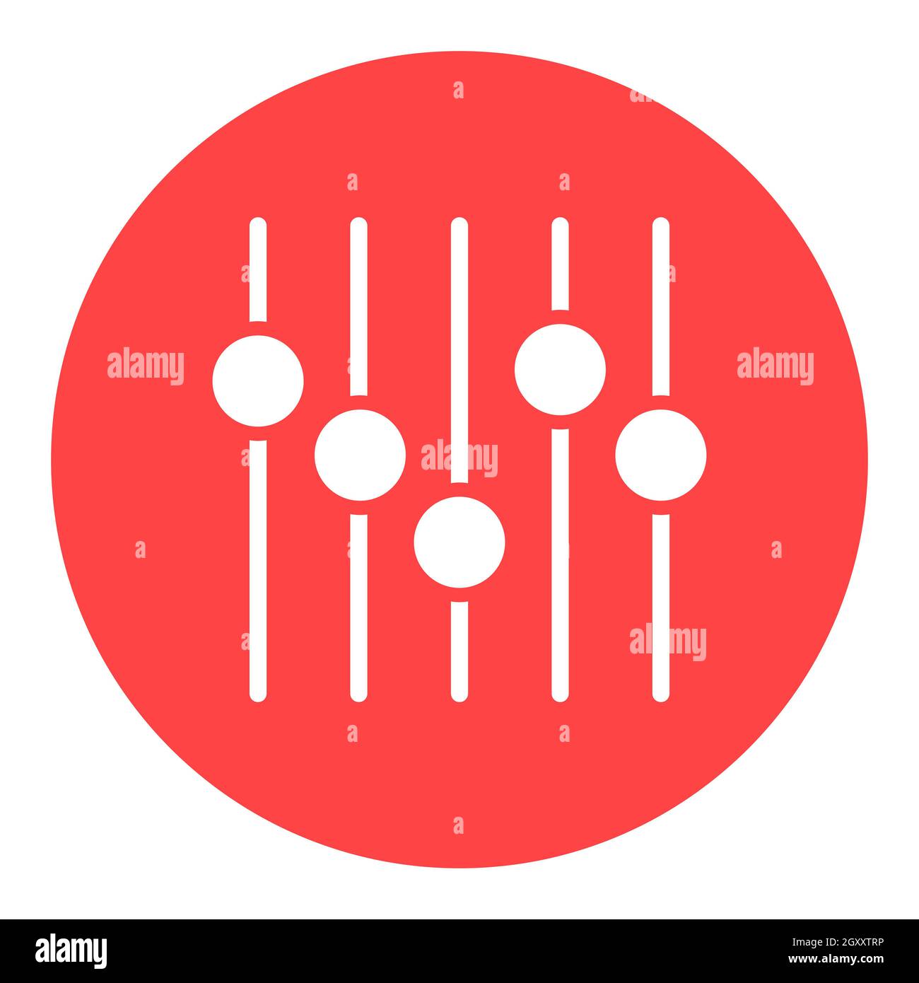 Equalizer vector white glyph icon. Music sound wave symbol. Graph ...