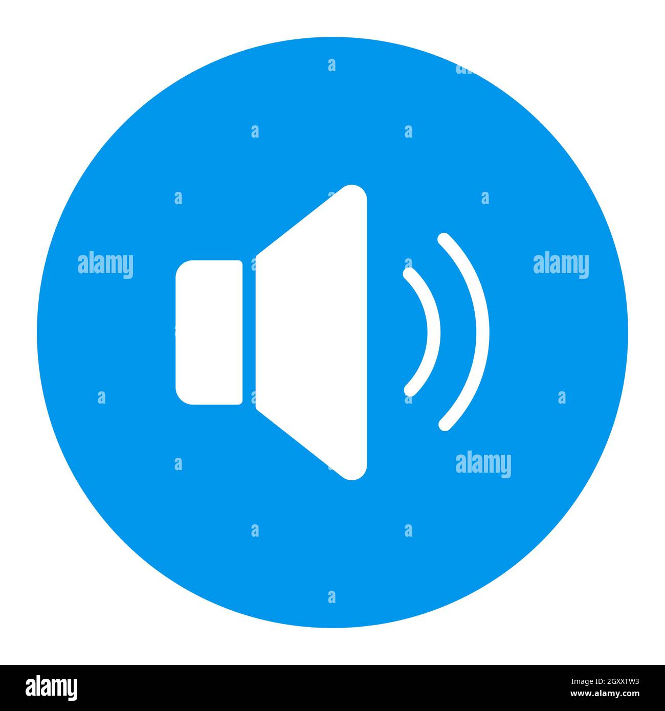 Medium volume sound music vector flat white glyph icon. Graph symbol ...