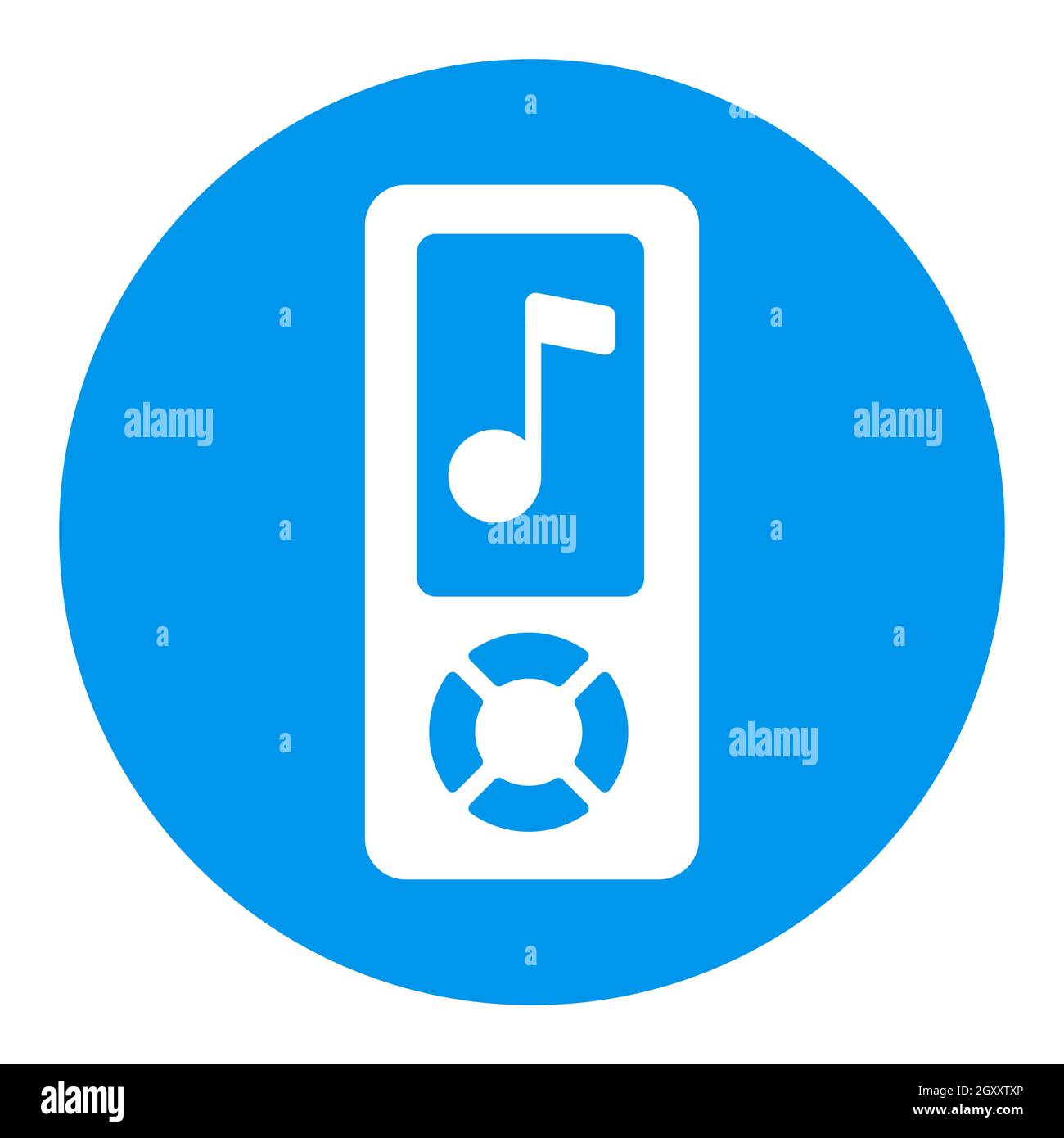 Mp3 player vector white glyph icon. Music sign. Graph symbol for music ...