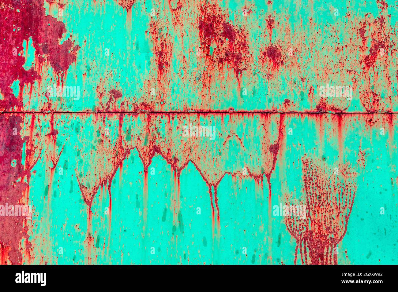 Old metal texture painted in blue with rust and chipped Stock Photo - Alamy