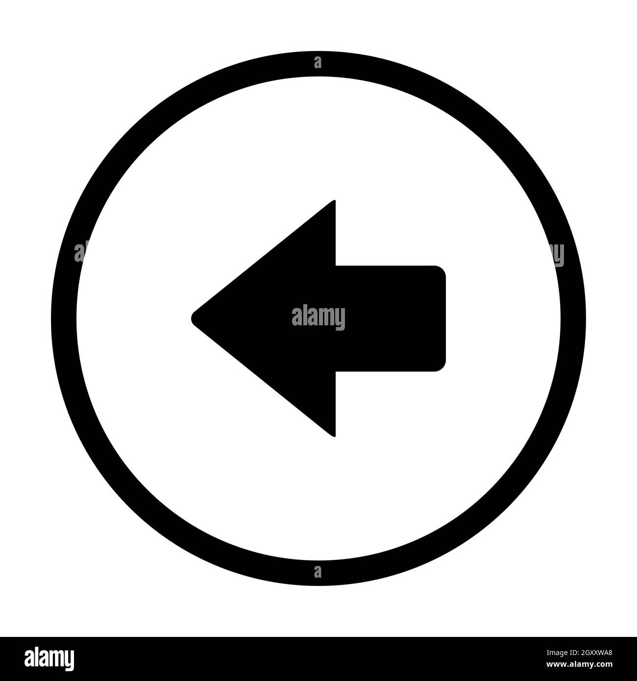 Left arrow and circle Stock Photo - Alamy