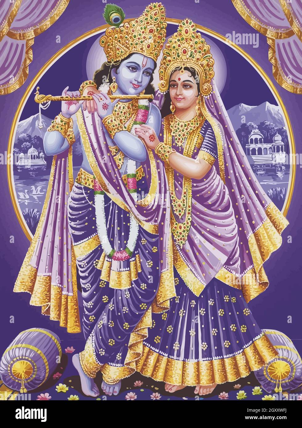 god Surya power of sun hinduism mythology illustration Stock Photo - Alamy