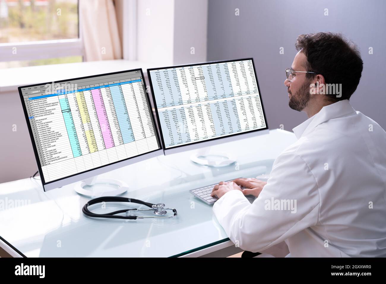 Medical Coding Bill And Billing Codes Spreadsheets Stock Photo - Alamy