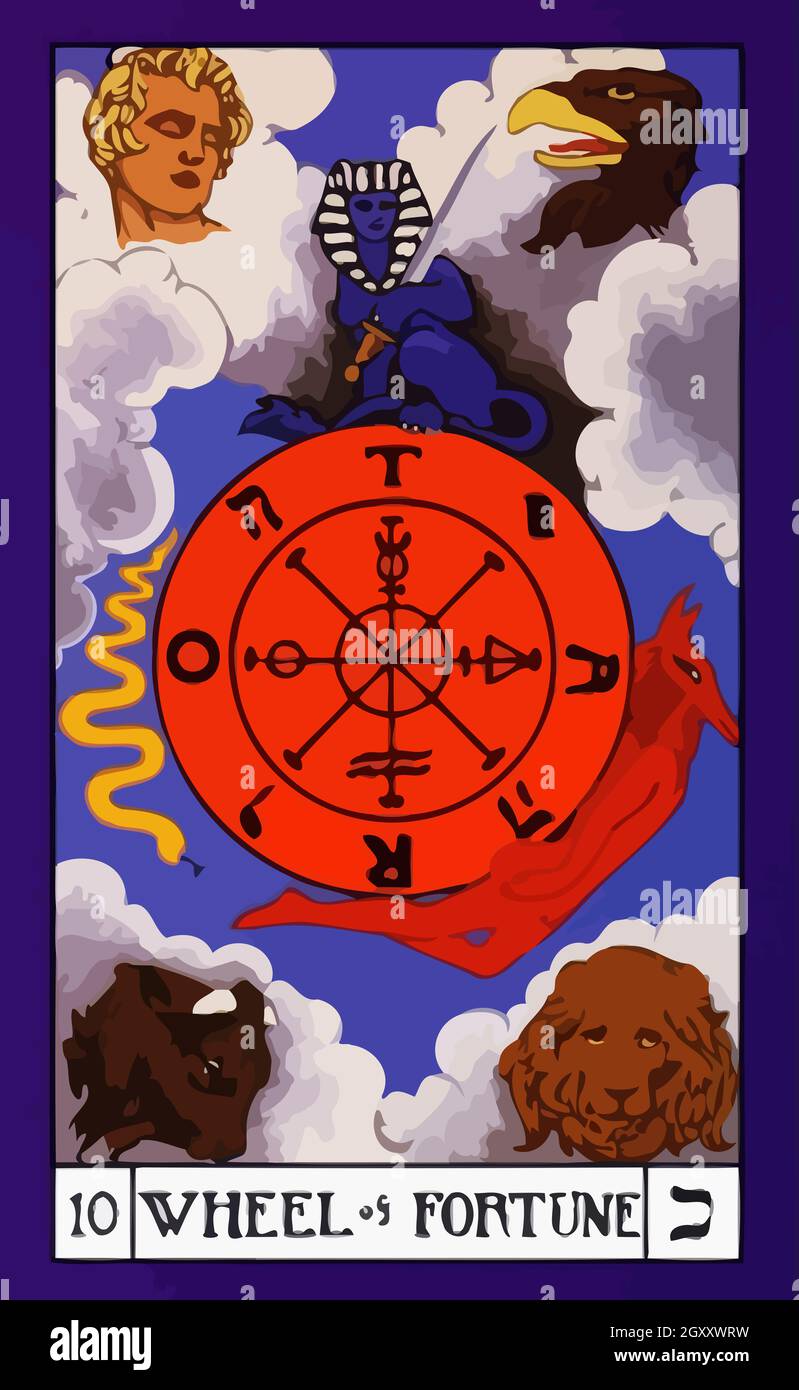 tarot fortune telling card illustration Stock Photo - Alamy