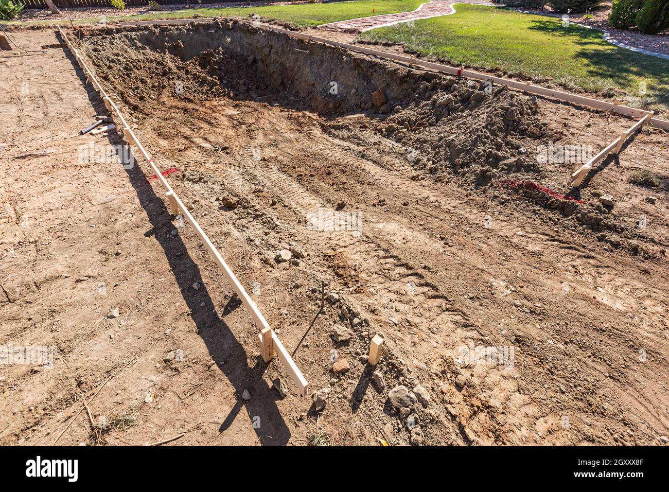 Swimming pool construction hole hi-res stock photography and images - Alamy