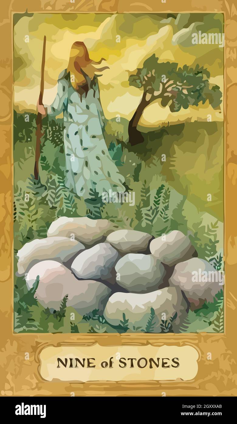 tarot fortune telling card illustration Stock Photo - Alamy