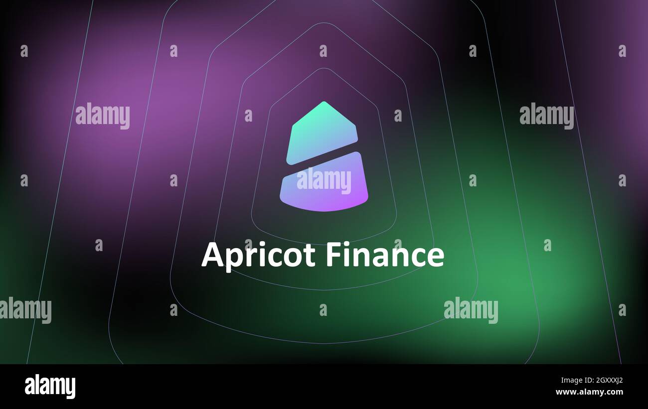 Apricot Finance DeFi protocol on the Solana blockchain on an abstract ...