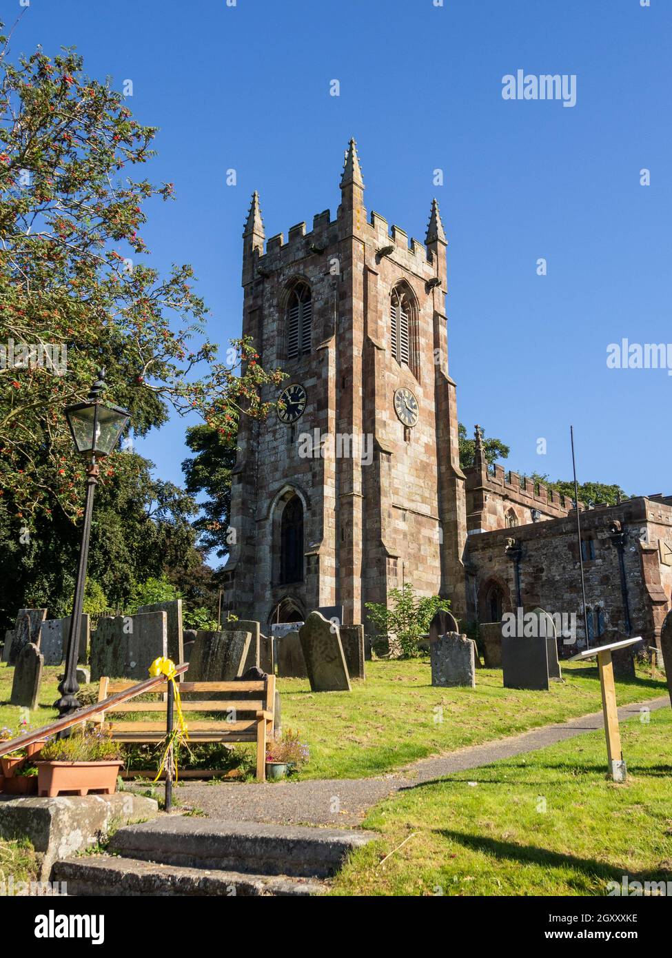 St Giles Church in the Peak District village of Hartington, Derbyshire ...