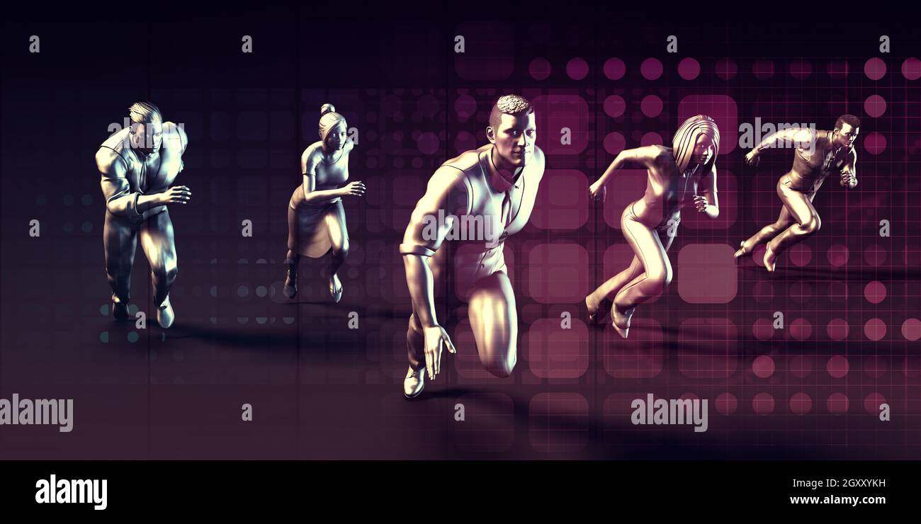 Well Coordinated or Managed Team Working Together Stock Photo - Alamy