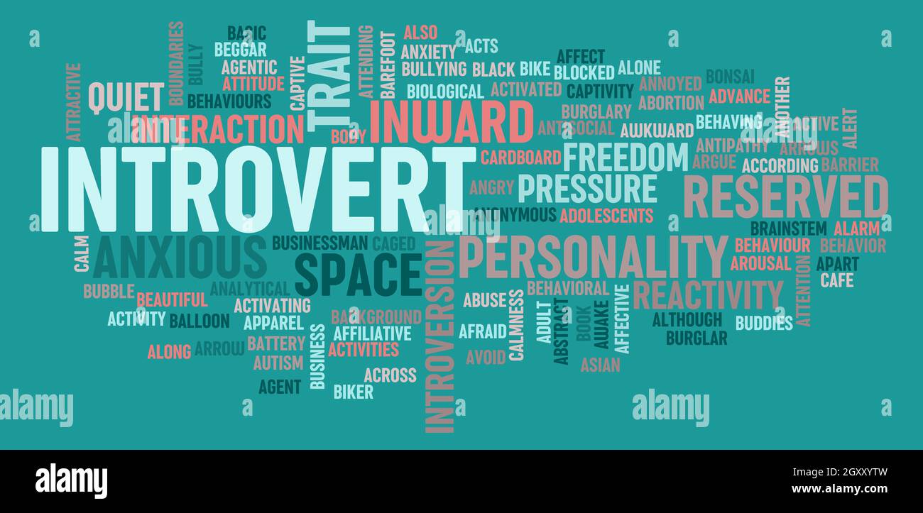 Introvert Personality Concept of Human Psychology Character Stock Photo ...