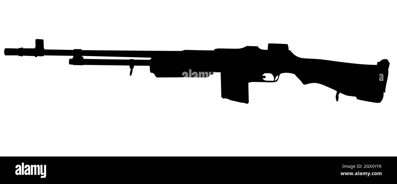 Vector image silhouette of elephant rifle symbol illustration isolated ...