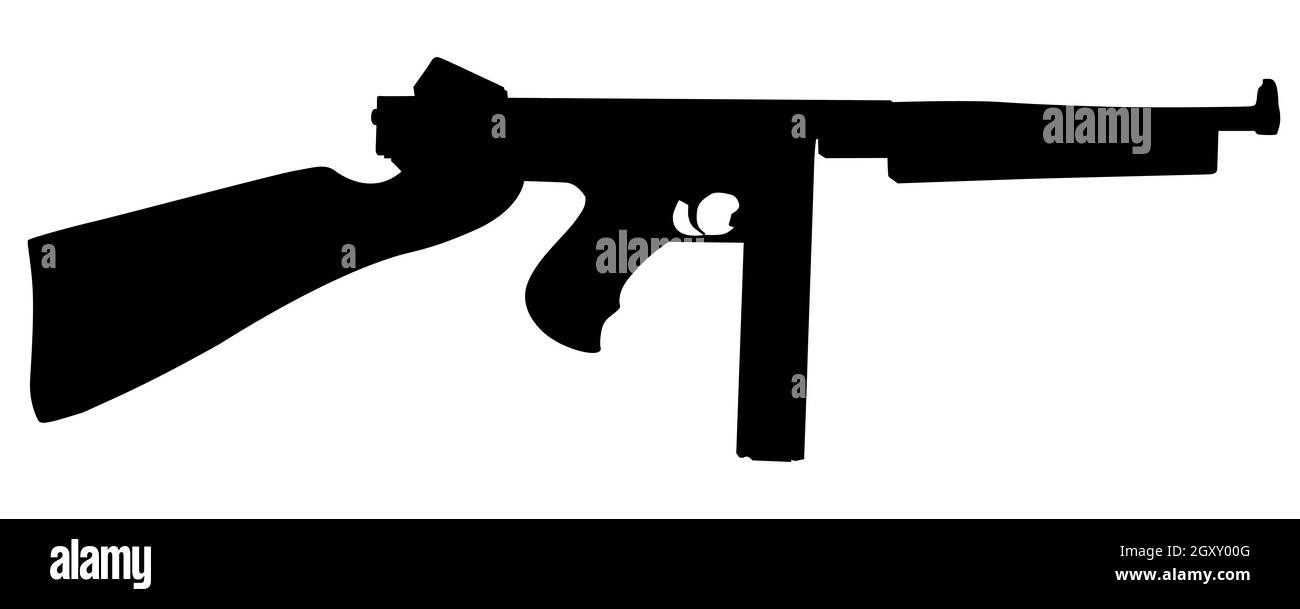 Tommy Gun Silhouette