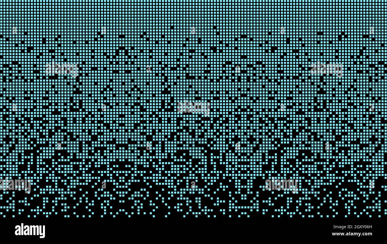 Fragmented matrix blue blocks falling down. It looks like a disk ...