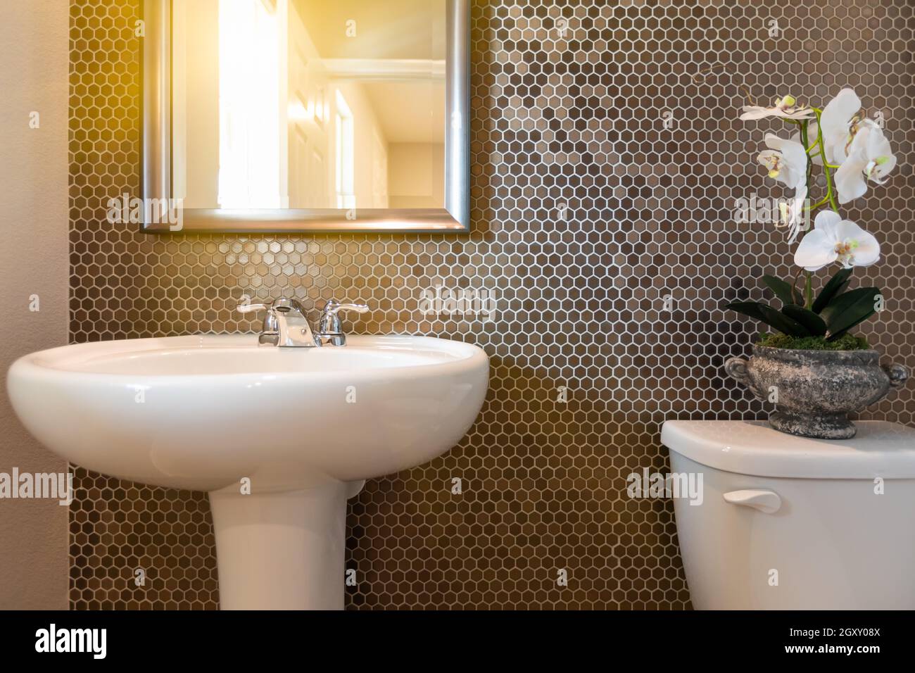 Beautiful Custom Bathroom Design Abstract Stock Photo - Alamy