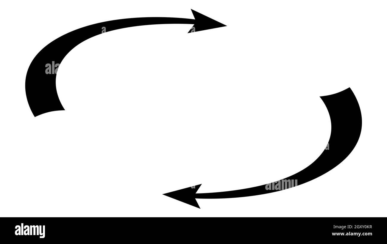 Circulation and rotation isometric concept with cyclic arrows and copy ...