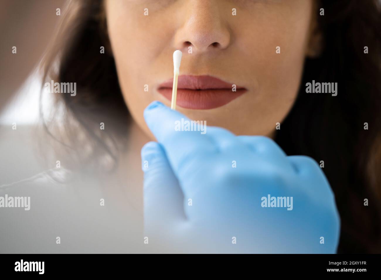 PCR Or Rapid Antigen Covid 19 Nose Swab Test Stock Photo - Alamy