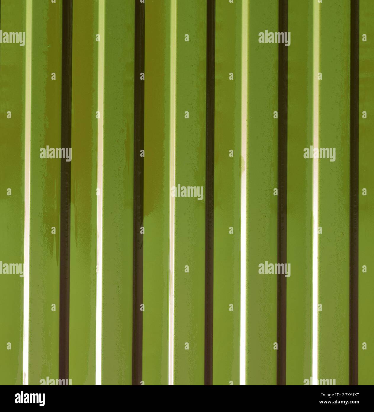 Diagonal pattern of metal profile. Fences from the galvanized iron ...