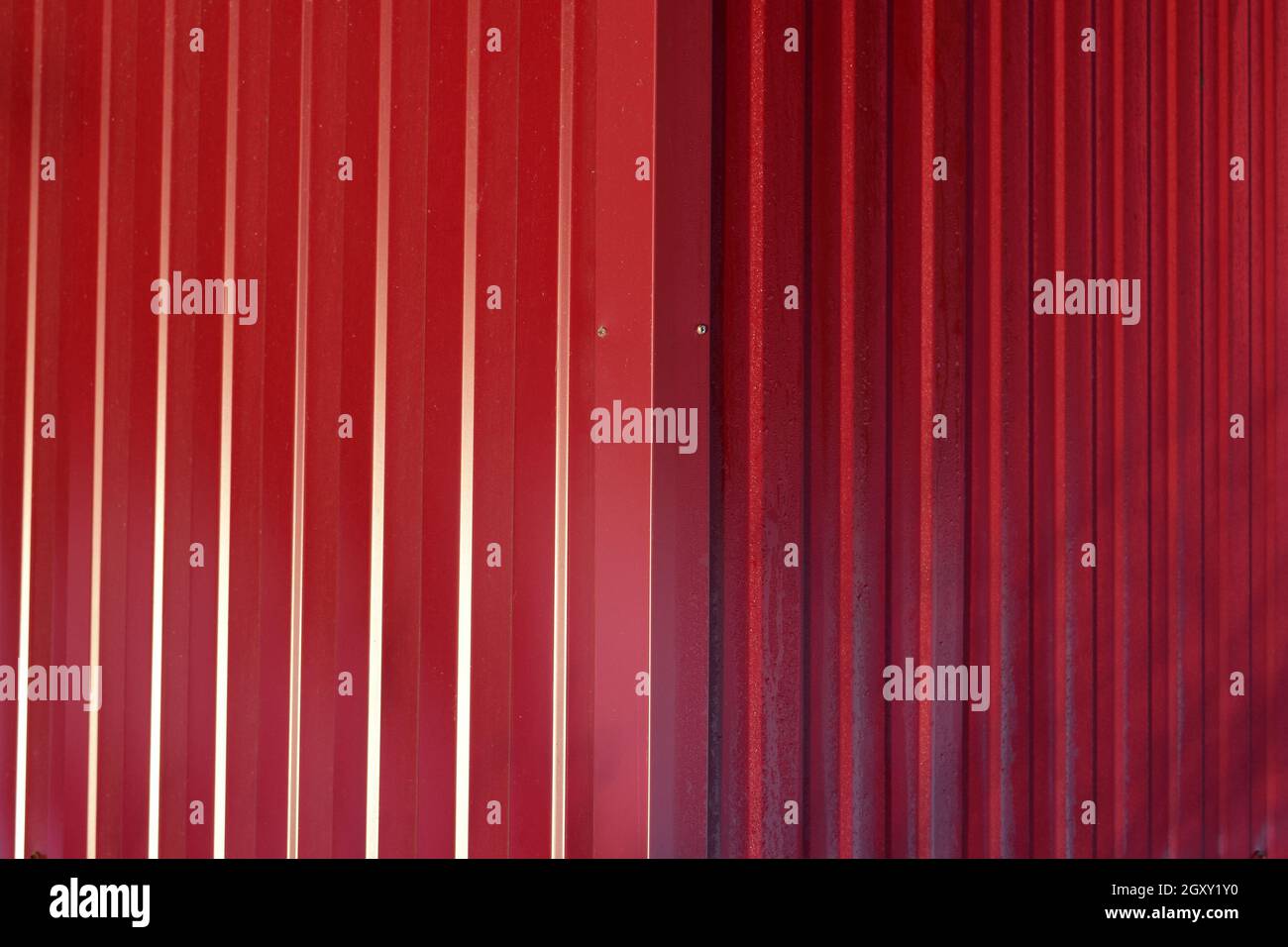 Diagonal pattern of metal profile. Fences from the galvanized iron ...