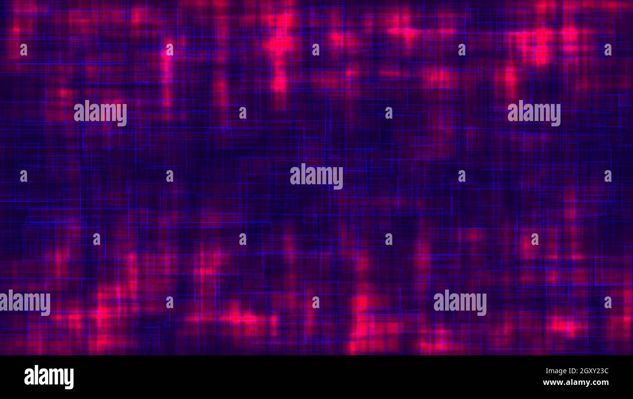 Abstract geometric background of blue stripes and red glow at bottom ...