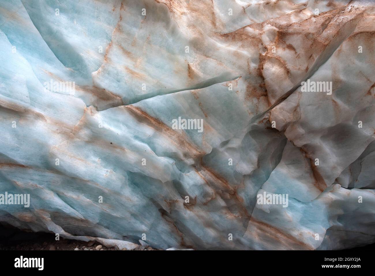 the texture of the blue ice of a mountain glacier Stock Photo - Alamy