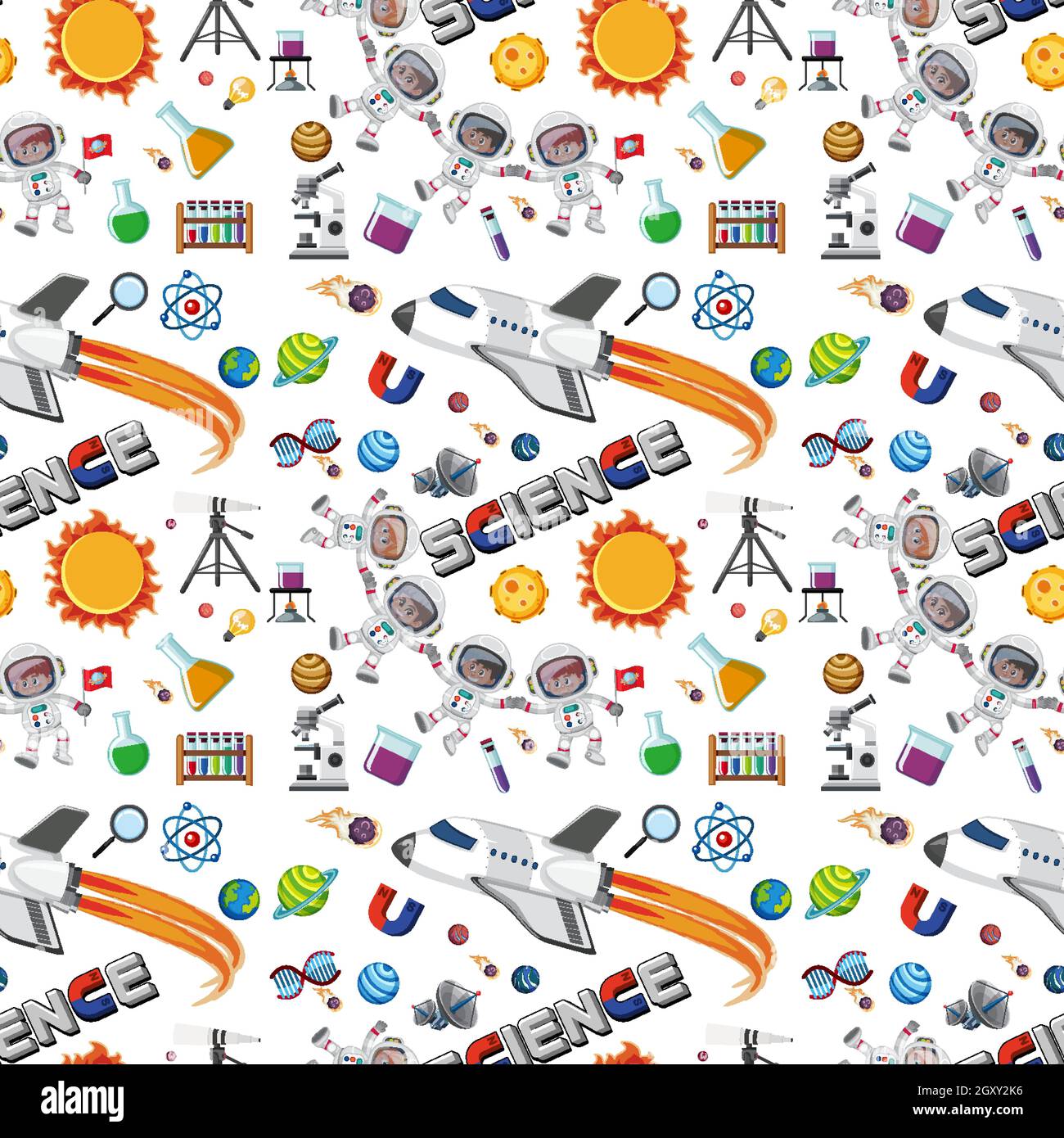 Science text icon with elements illustration Stock Vector Image & Art ...