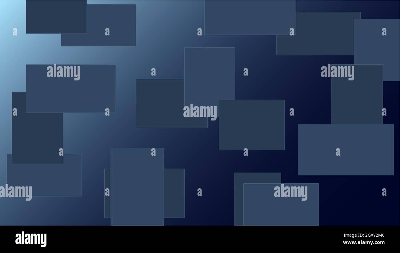 Geometric pattern of rectangular blocks on a gradient blue background ...