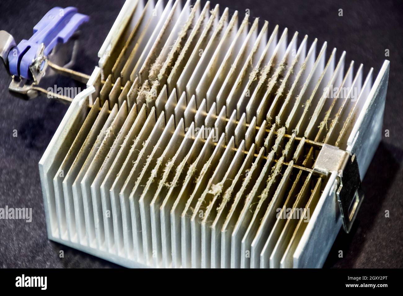 Dirty dusty radiator computer processor. Details of the computer's ...