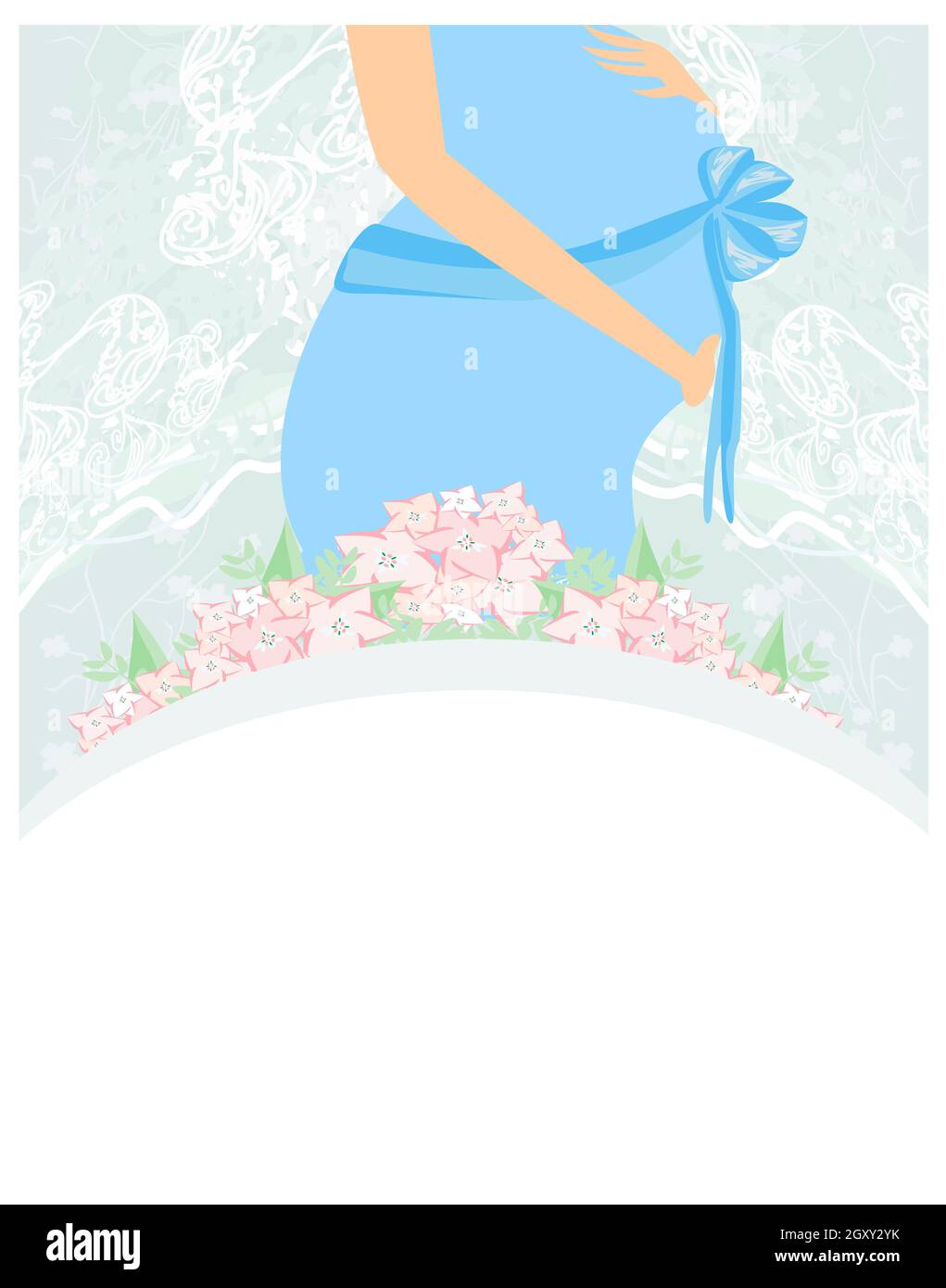 Pregnant Woman Silhouette Invitation Boy Pregnant Woman Brisk Walking