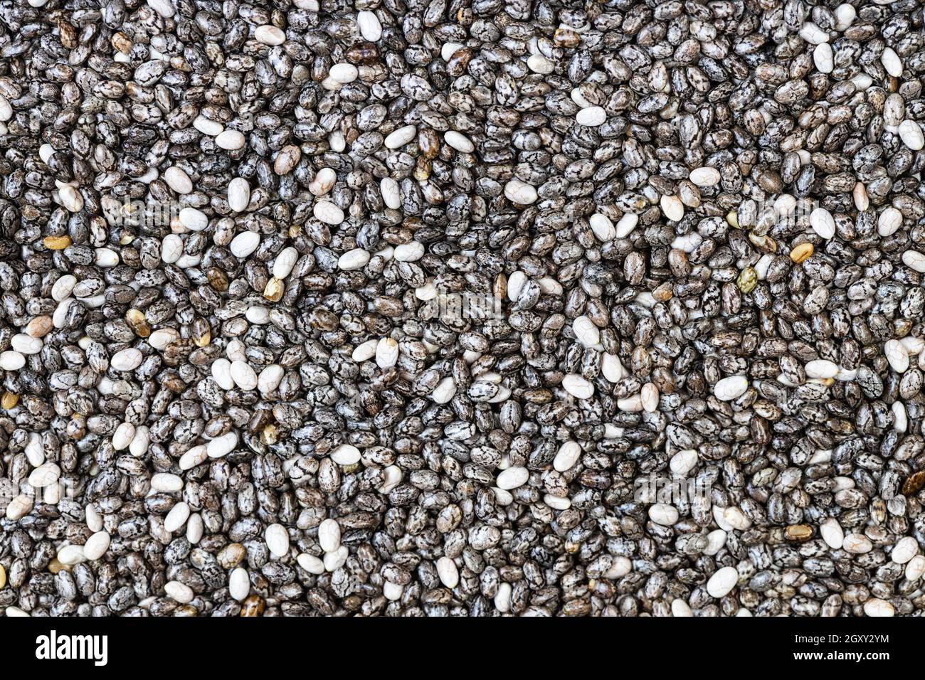 food background - top view of raw chia seeds Stock Photo - Alamy