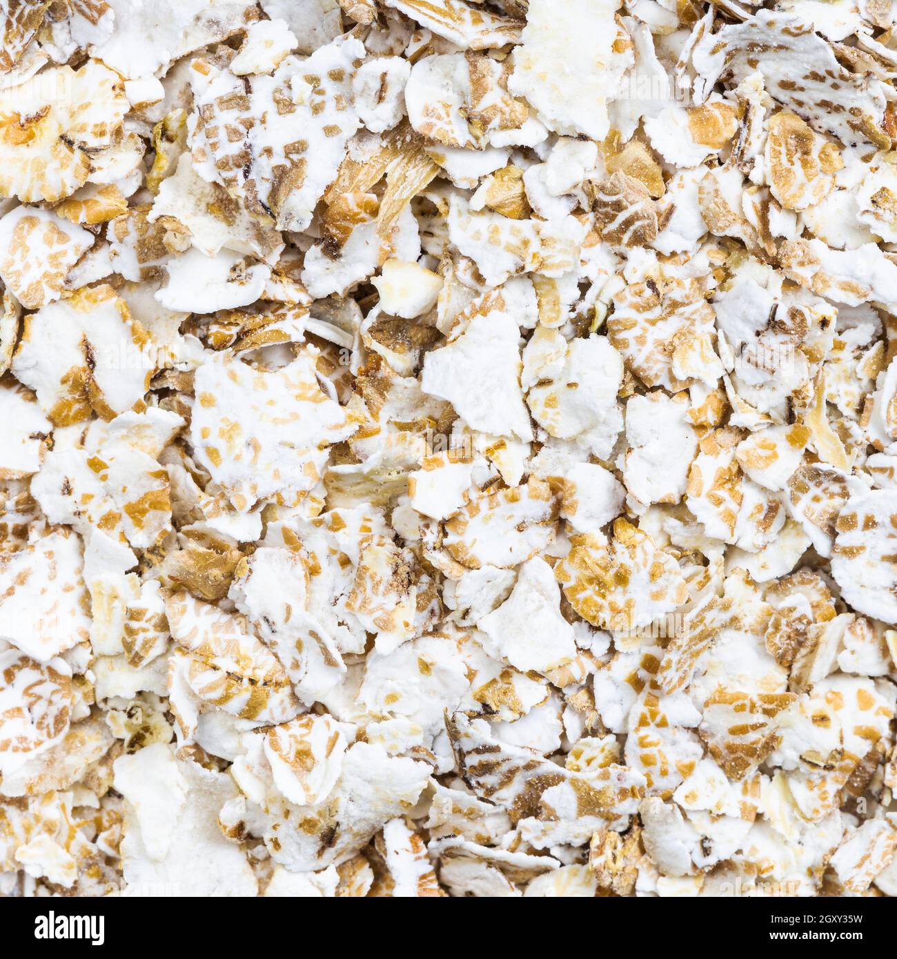 square food background - four cereal flakes close up Stock Photo - Alamy