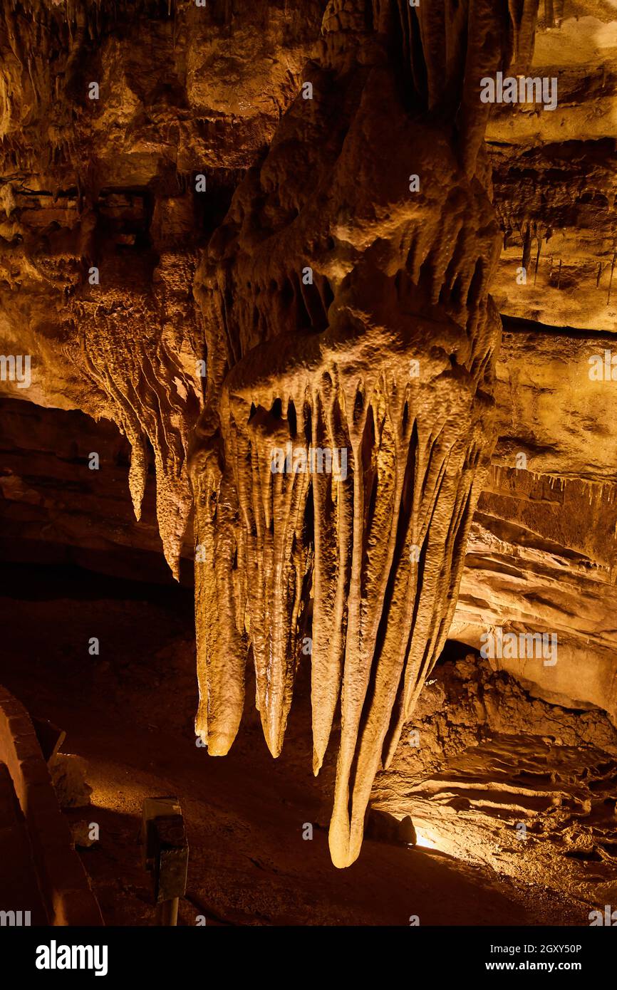 Detail of cave stalactite Stock Photo - Alamy