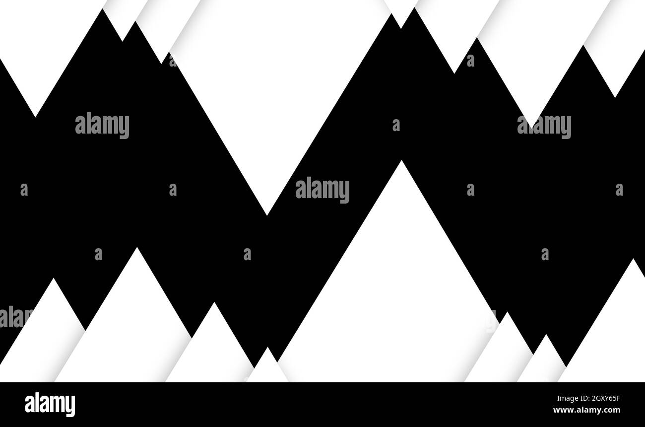illustration of the zig-zag scene made of geometrical shapes with a ...