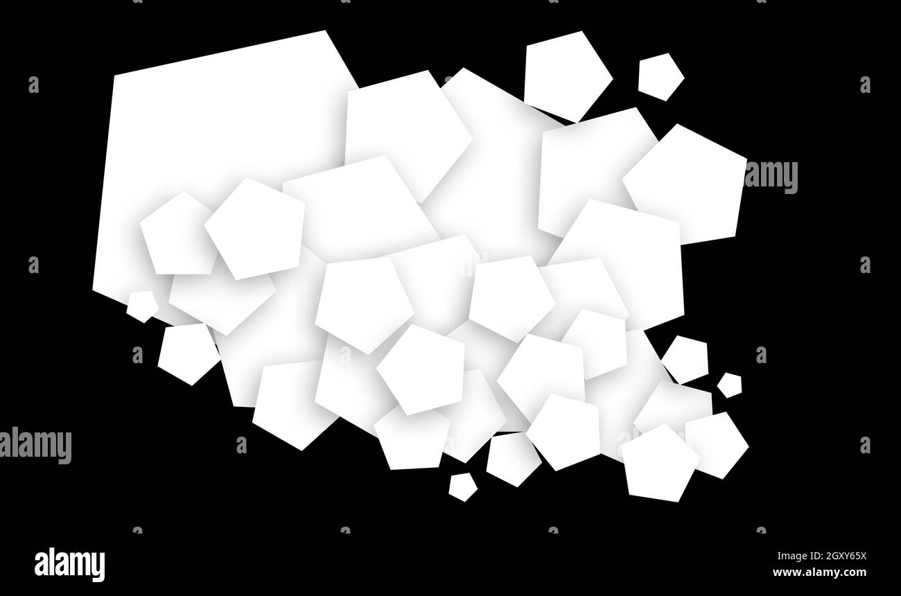 abstract concept design made of pentagon creating a design by ...