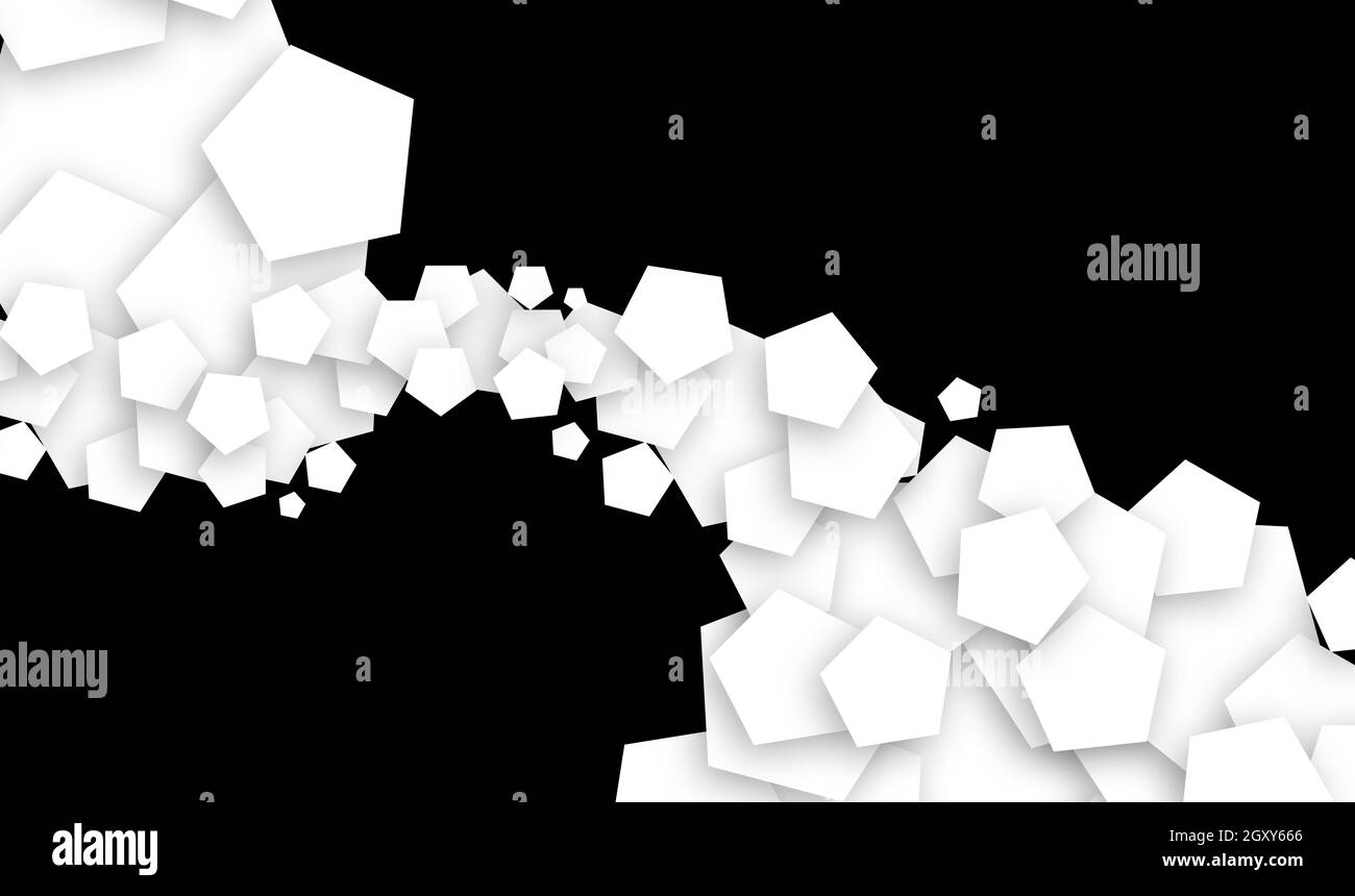 abstract concept design made of pentagon creating fractal design ...