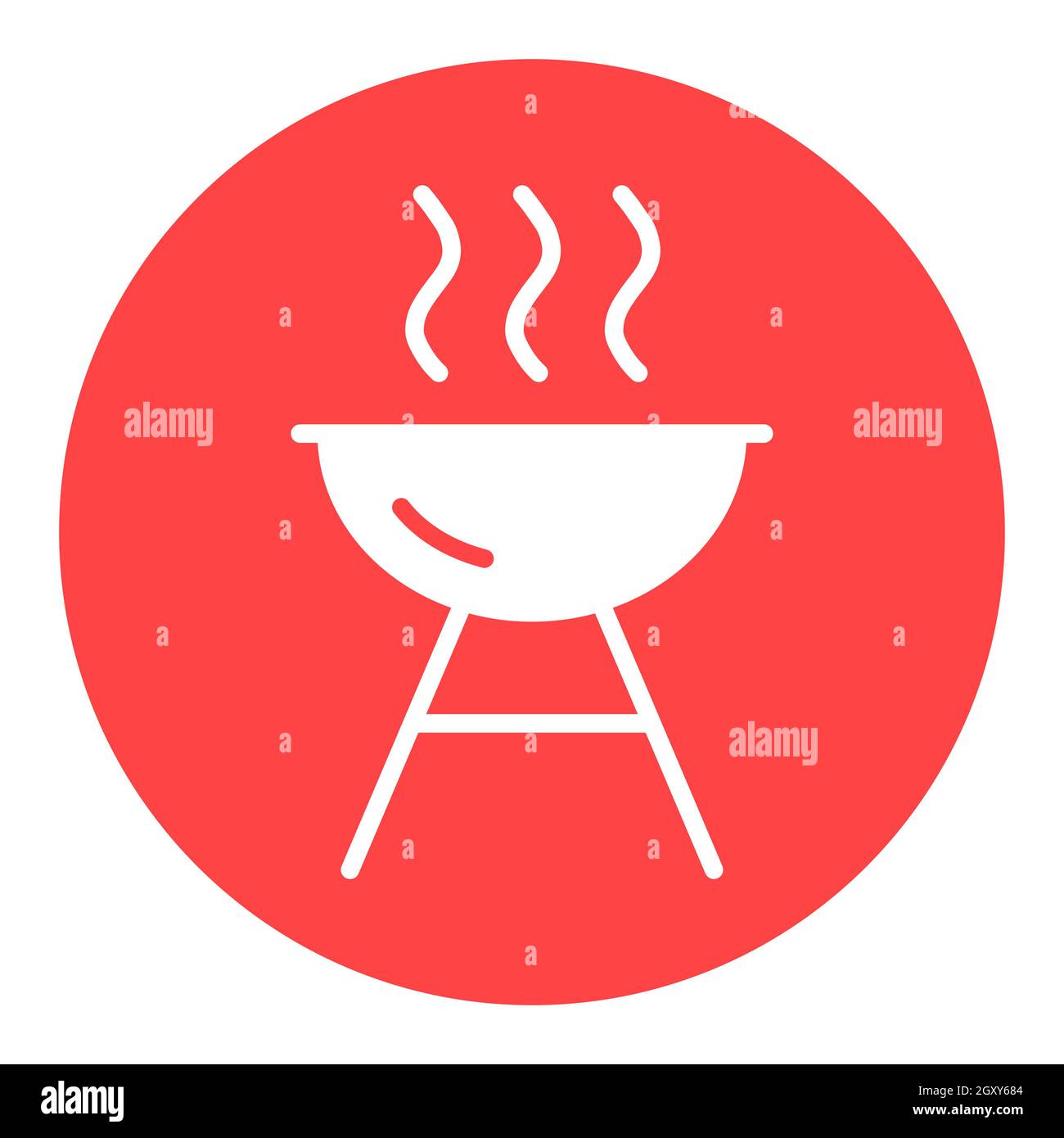 Grill BBQ cookout vector white glyph icon. Graph symbol for cooking web ...